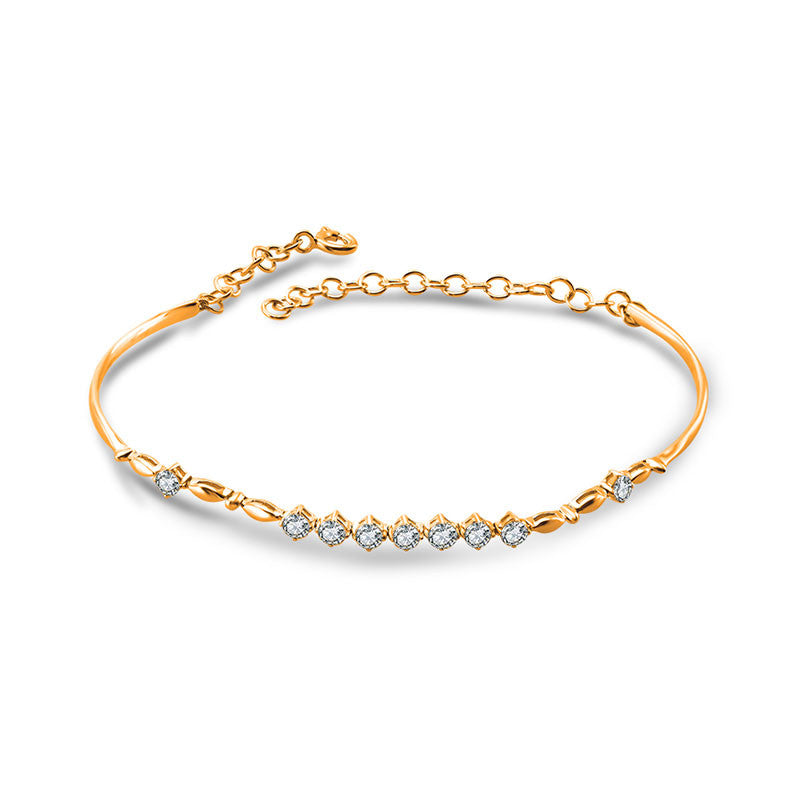 18K Gold Lozenge Shape Diamond Bracelet | Genevieve Collection